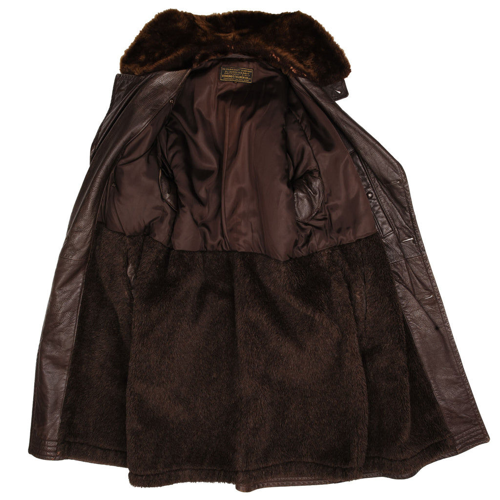 VINTAGE US NAVY M69F LEATHER TRANSPORT AIRCRAFT COAT 1940S WW2 SIZE 38 ...