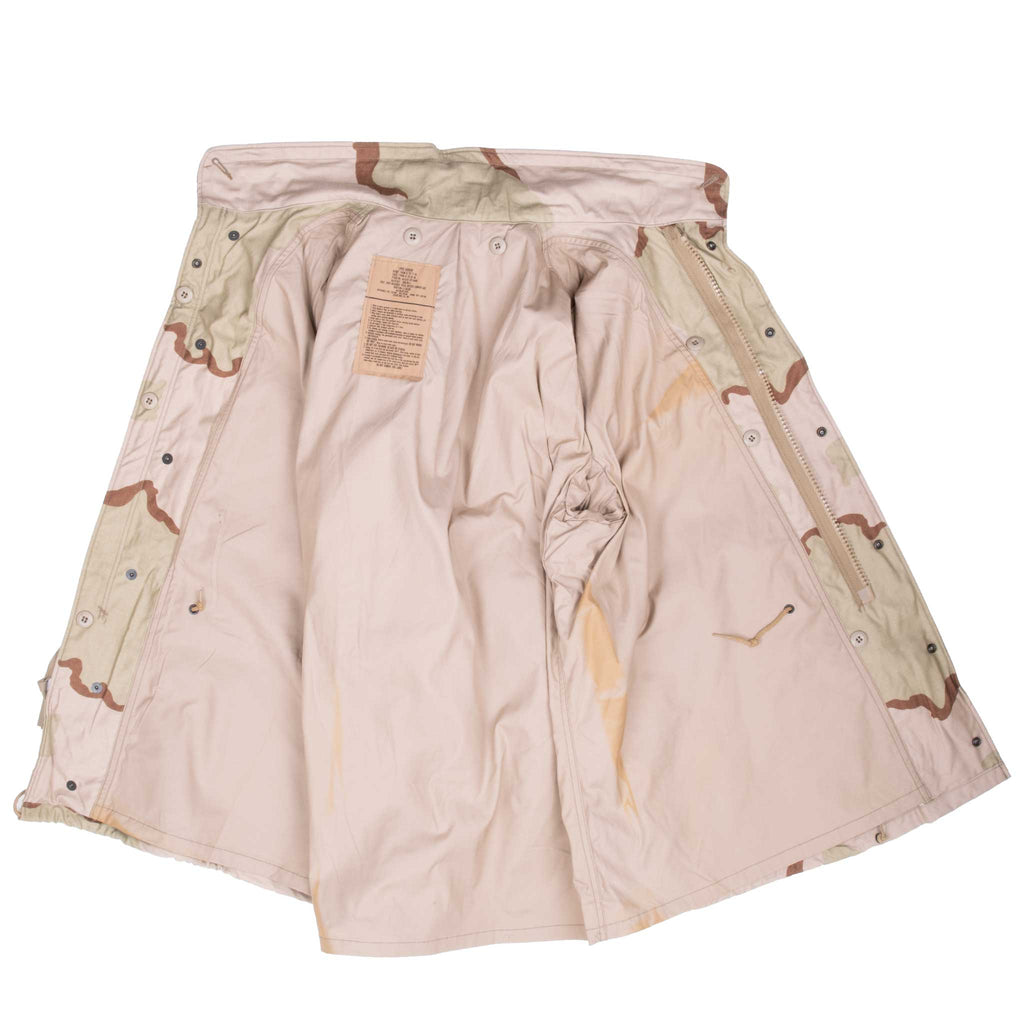 VINTAGE US ARMY M65 FIELD JACKET DESERT CAMO 1989 LARGE REGULAR DEADST ...