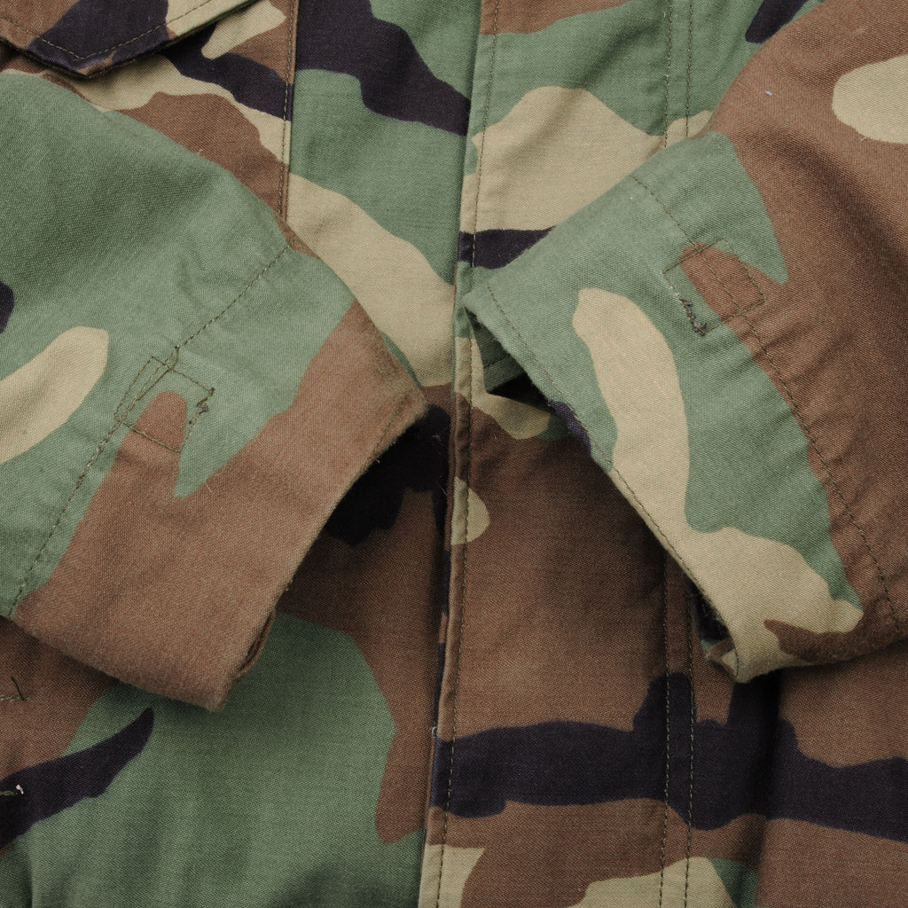 VINTAGE US ARMY M-1965 M65 WOODLAND CAMO FIELD JACKET 1996 XL REGULAR – Rare Gear USA