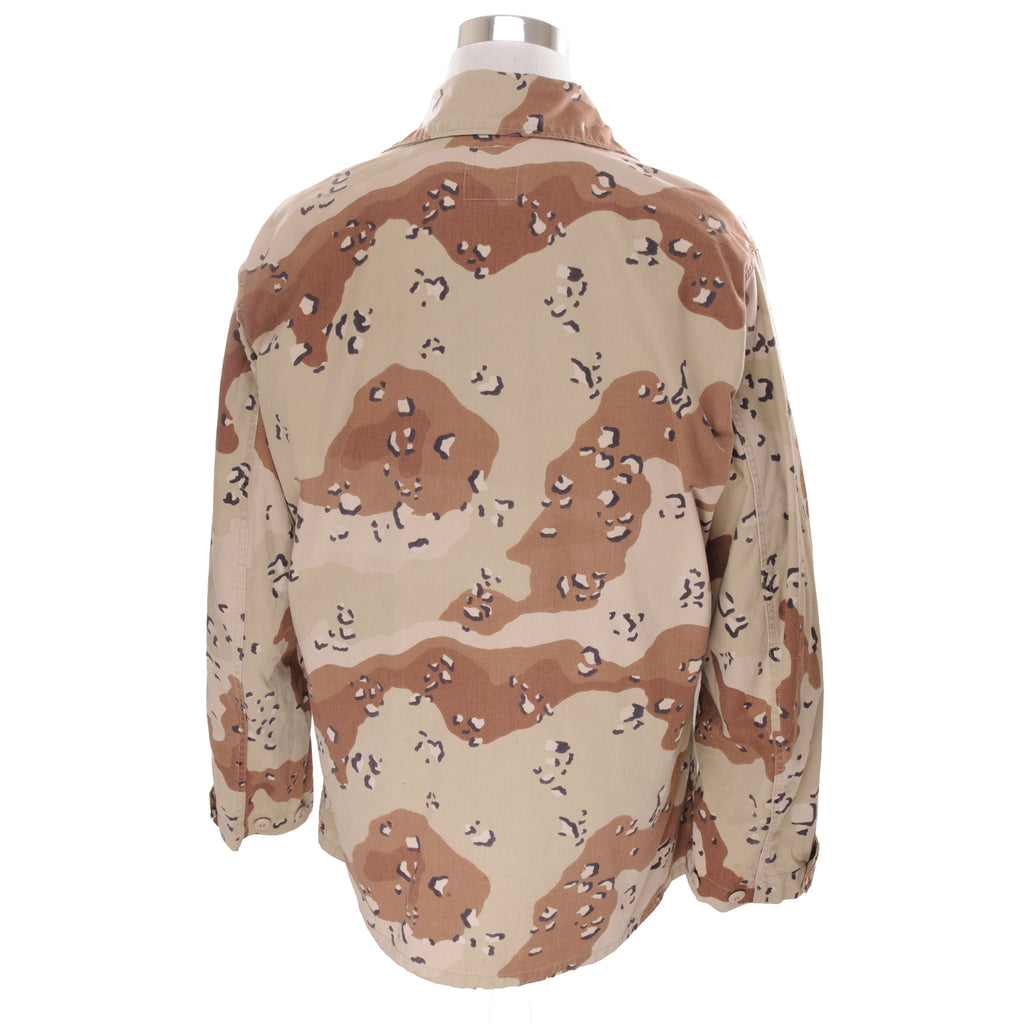 VINTAGE US ARMY DESERT CAMO CHOCOLATE CHIP JACKET 1990 LARGE LONG ...