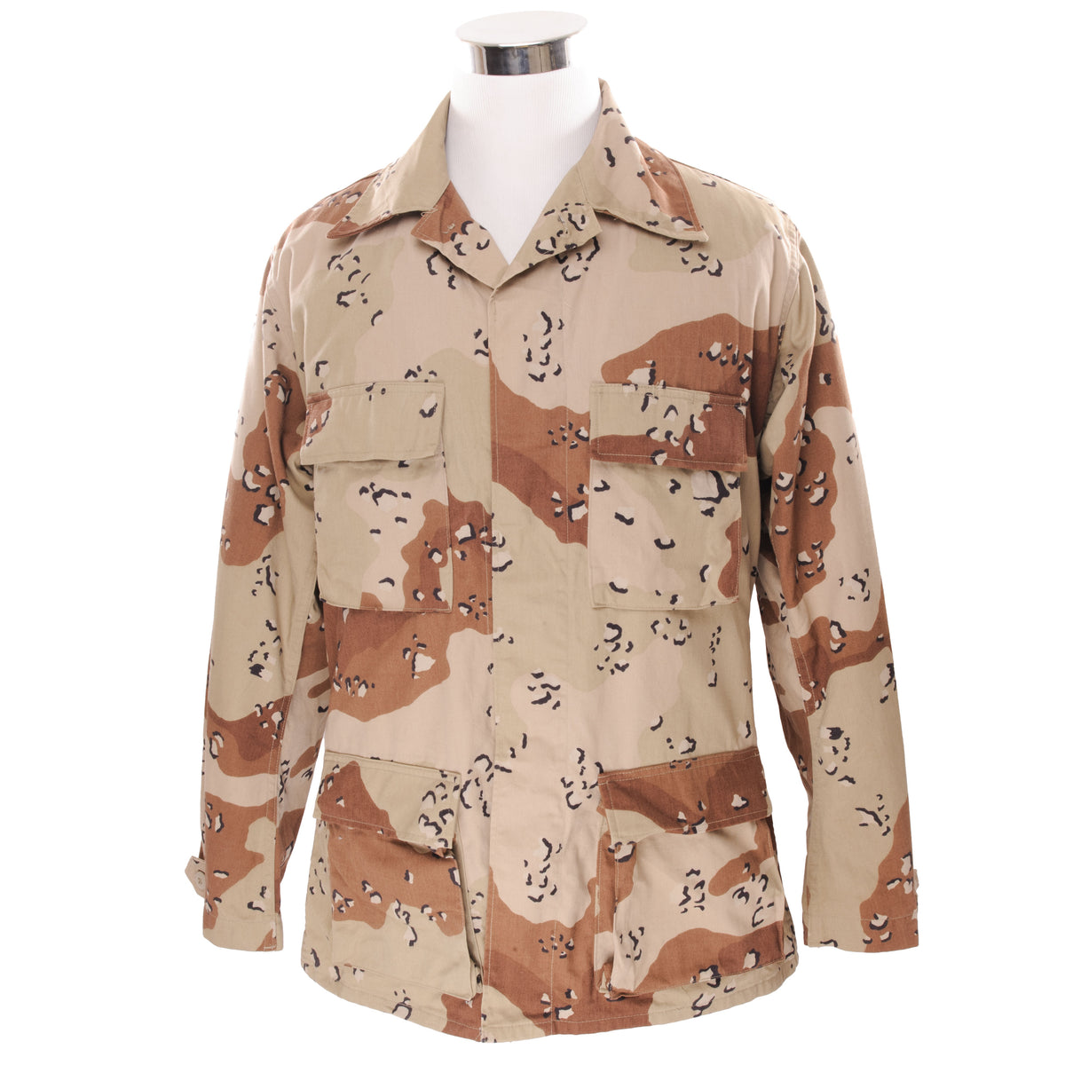 VINTAGE US ARMY DESERT CAMO CHOCOLATE CHIP JACKET 1990 MEDIUM LONG ...