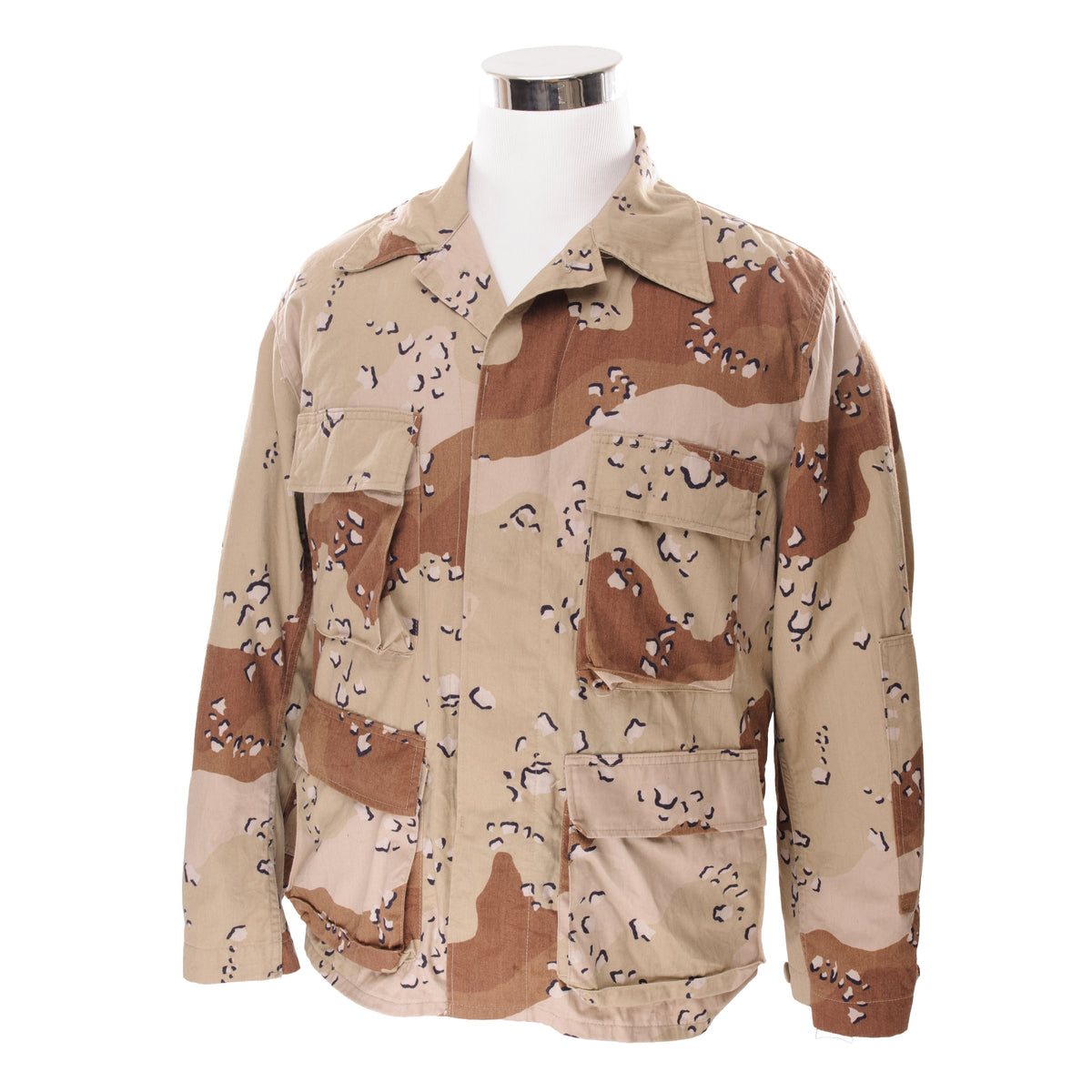 VINTAGE US ARMY DESERT CAMO CHOCOLATE CHIP COMBAT JACKET 1983 MEDIUM S ...