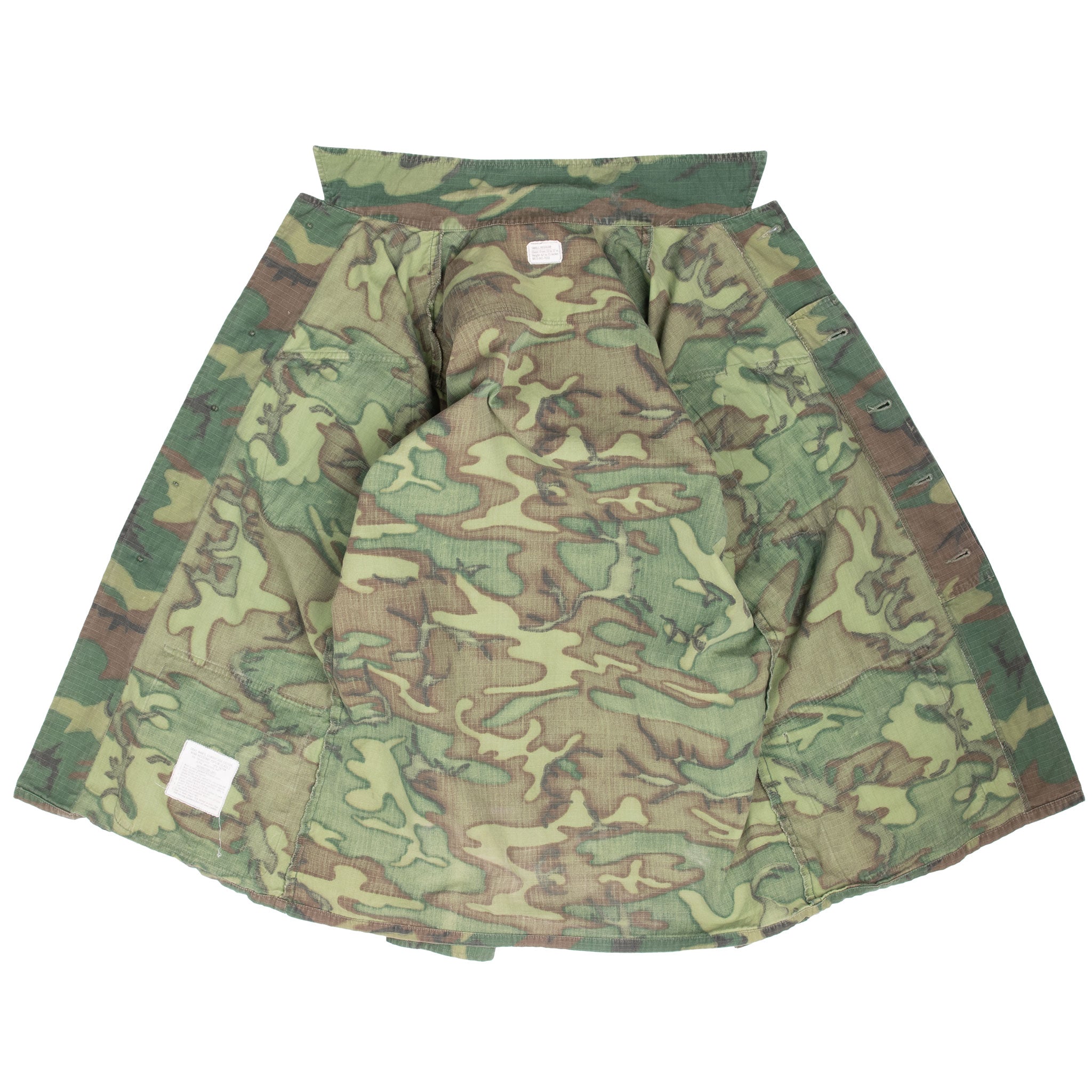 VINTAGE US ARMY TROPICAL COMBAT JACKET 5TH PAT ERDL CAMO 1969 VIETNAM ...