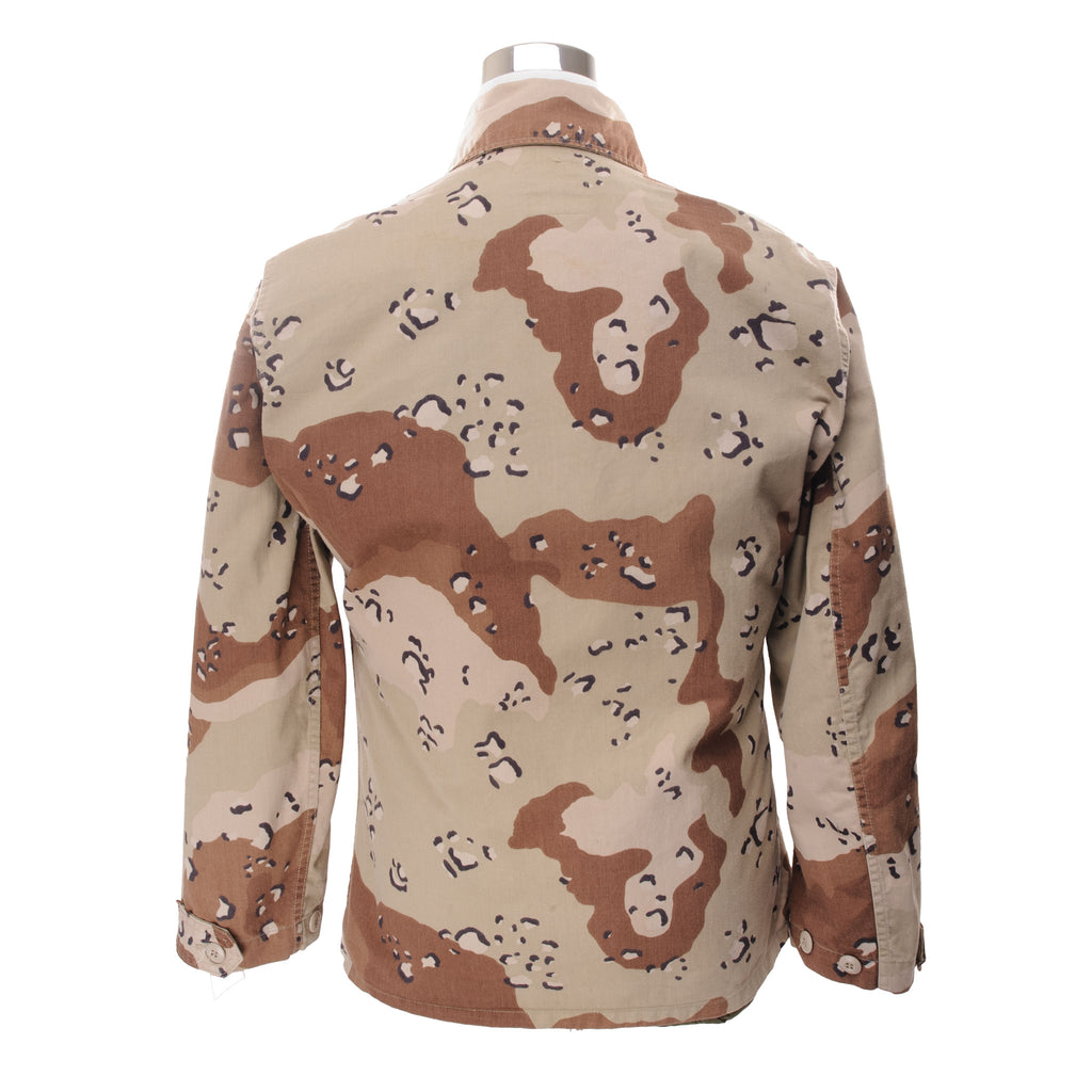 VINTAGE US ARMY DESERT CAMO CHOCOLATE CHIP COMBAT JACKET 1990 SMALL SH ...