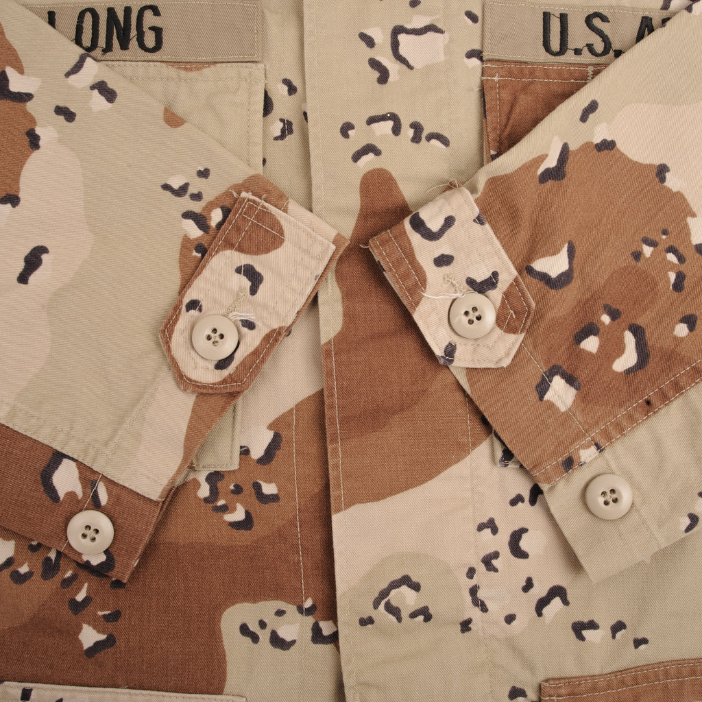 VINTAGE US ARMY DESERT CAMO CHOCOLATE CHIP COMBAT JACKET 1990 SMALL SH ...