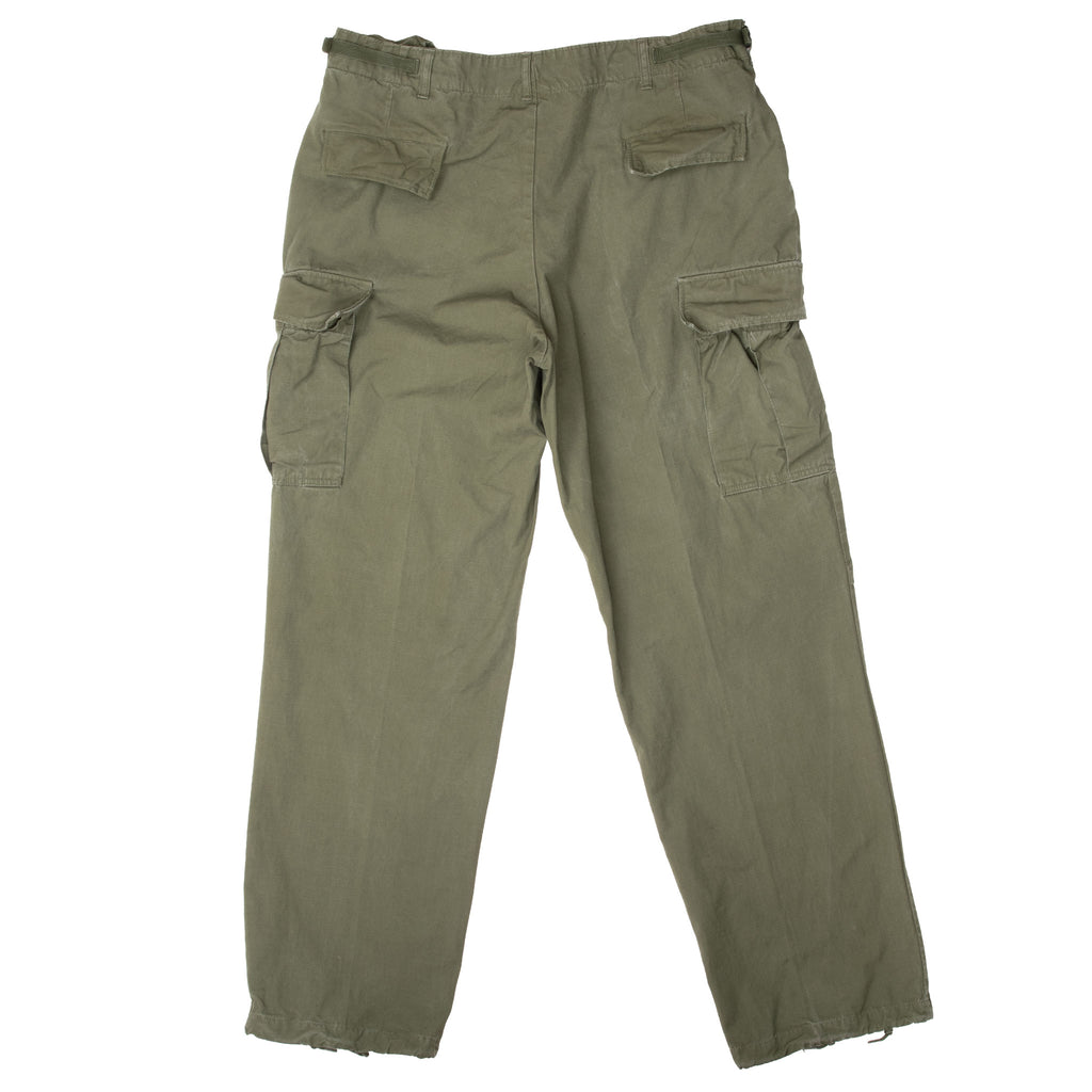 VINTAGE US ARMY RIP STOP TROPICAL COMBAT TROUSERS 1967 LARGE LONG ...