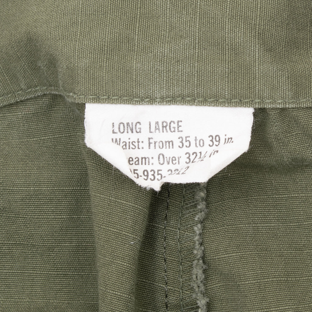 VINTAGE US ARMY RIP STOP TROPICAL COMBAT TROUSERS 1967 LARGE LONG ...