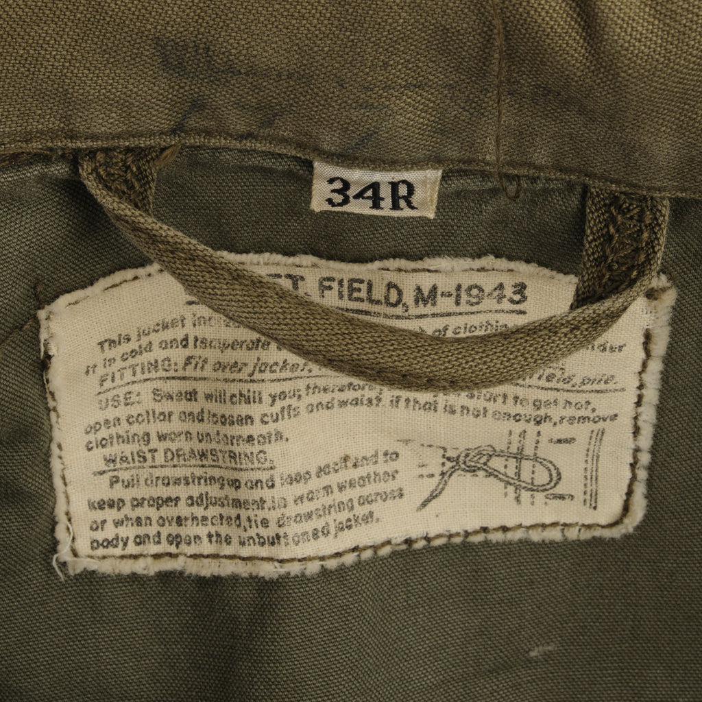VINTAGE US ARMY M-1943 M43 FIELD JACKET 1940S WW2 SIZE 34R – Rare Gear USA