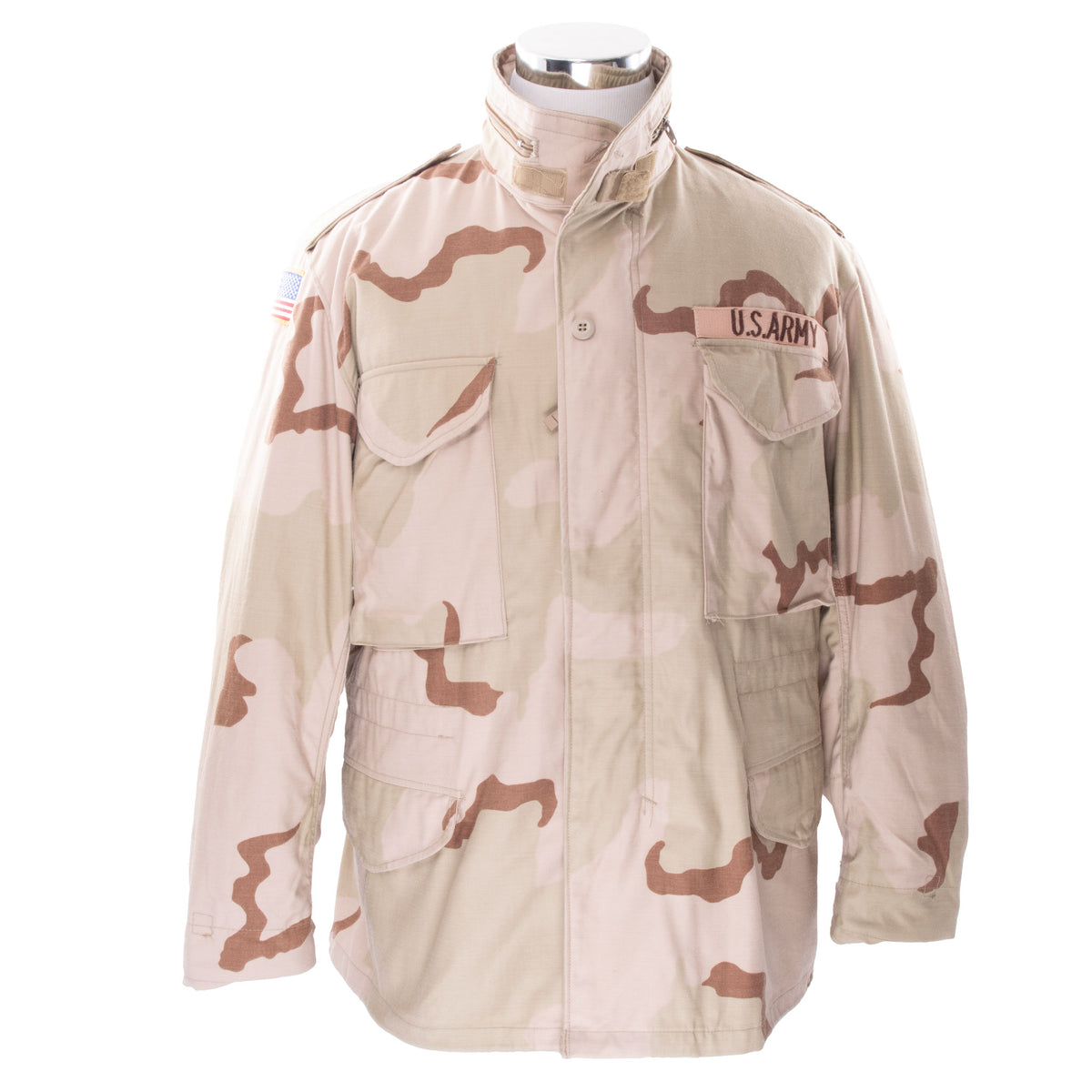 VINTAGE US ARMY M65 FIELD JACKET CAMO 1989 OPERATION DESERT STORM MEDI ...