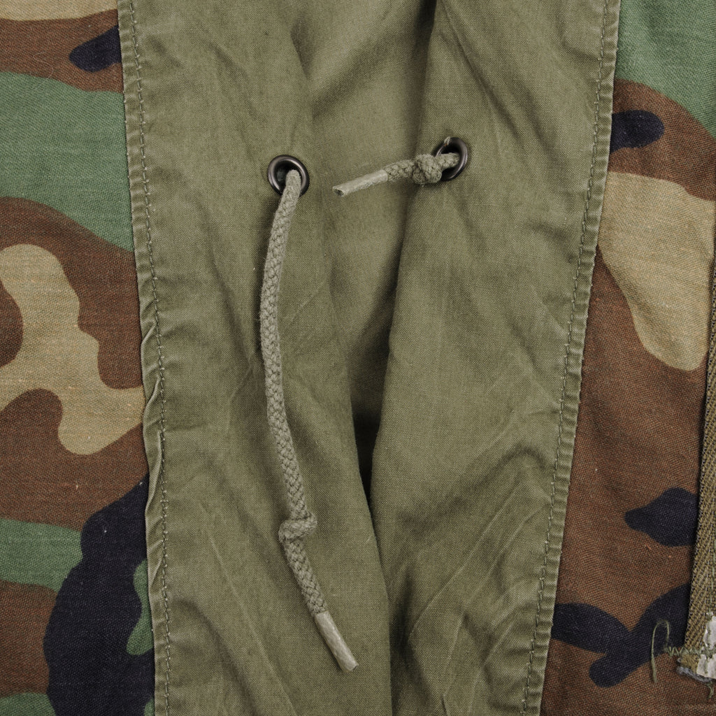 VINTAGE US ARMY M65 WOODLAND CAMO ALPHA FIELD JACKET 1984 XSMALL XSHOR ...