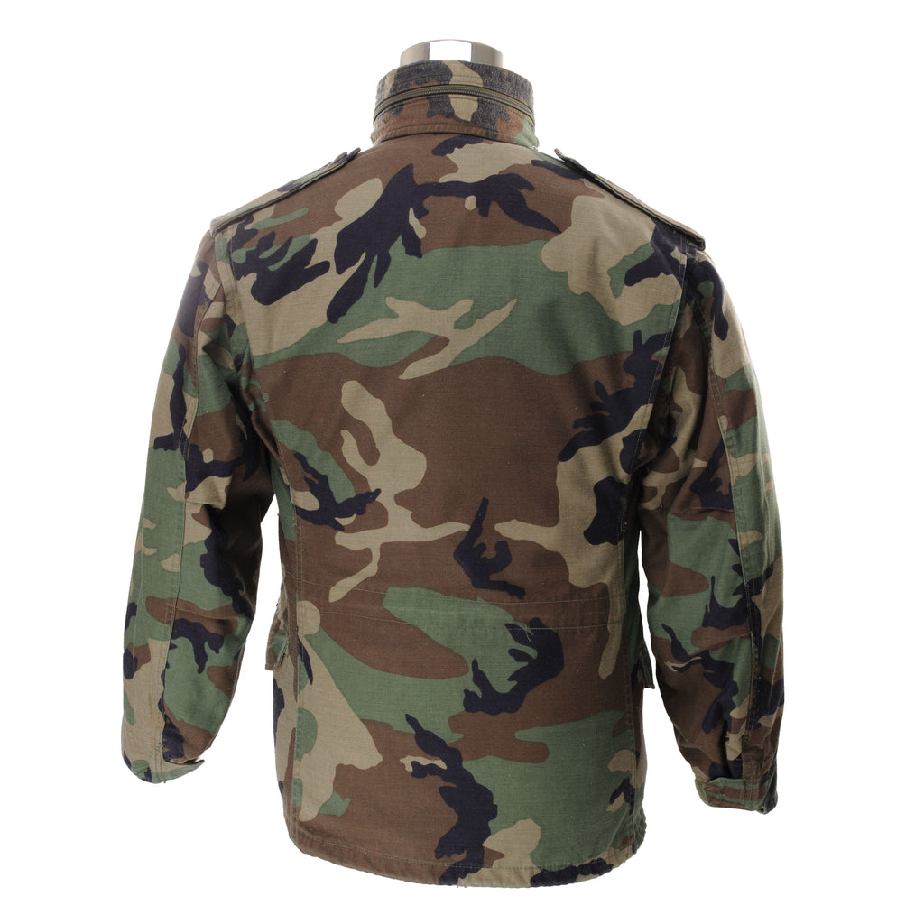 VINTAGE US ARMY M65 WOODLAND CAMO ALPHA FIELD JACKET 1984 XSMALL XSHOR ...