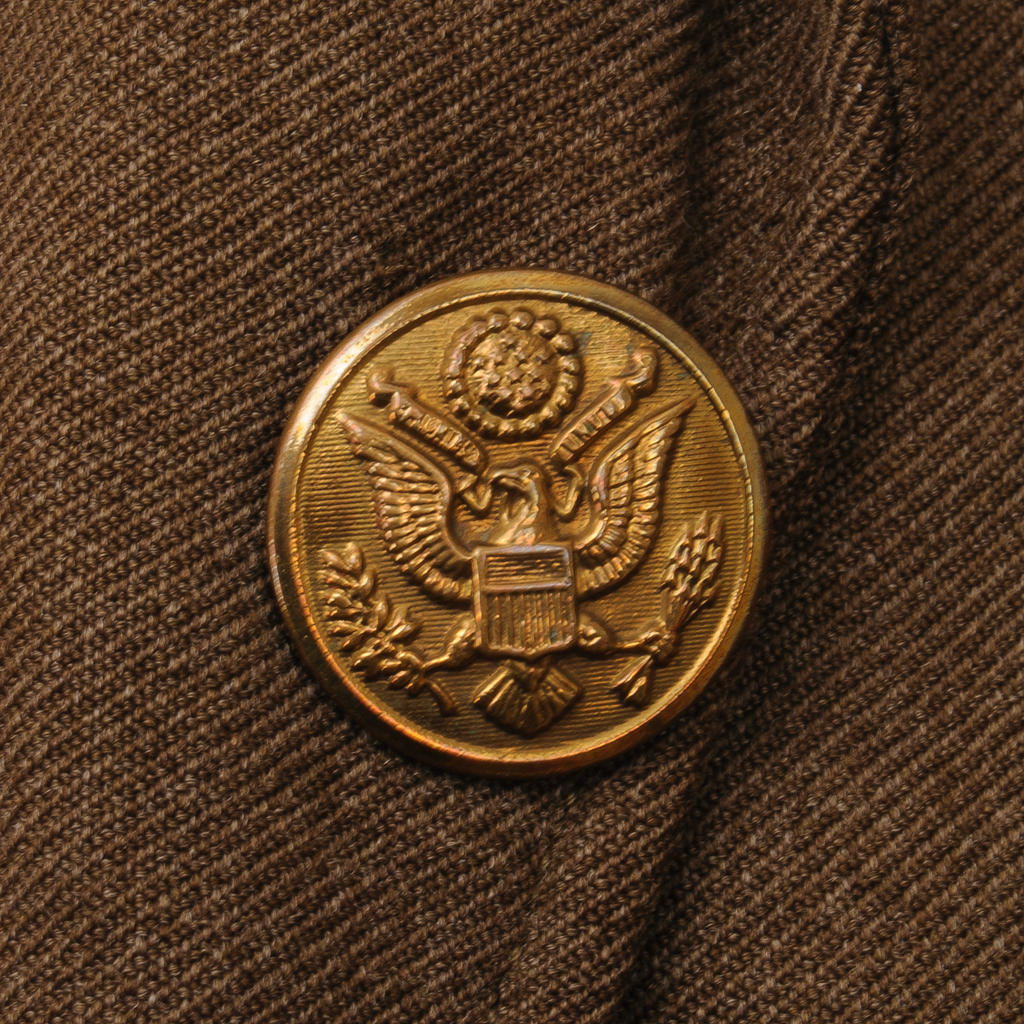 VINTAGE US ARMY UNIFORM WOOL DRESS JACKET 1941 WW2 SIZE 39L WITH PATCH ...