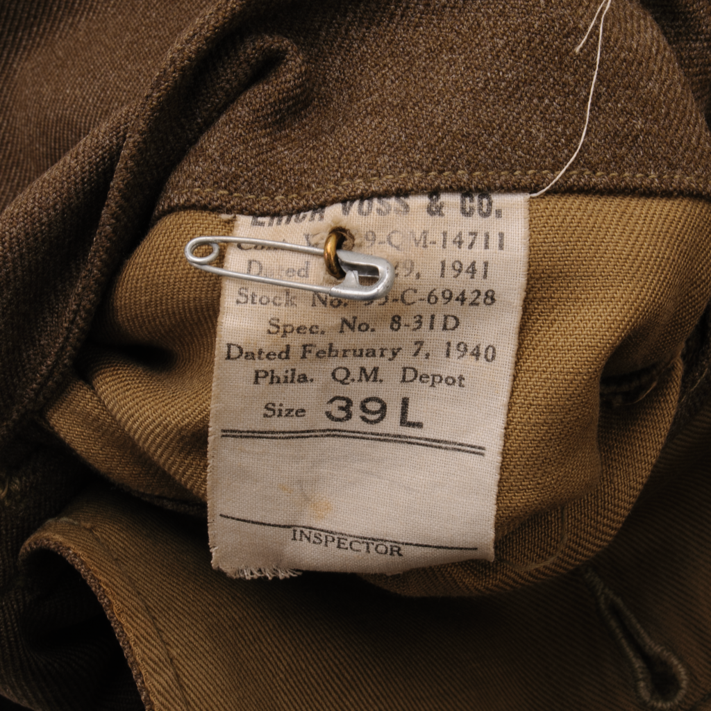 VINTAGE US ARMY UNIFORM WOOL DRESS JACKET 1941 WW2 SIZE 39L WITH PATCH ...