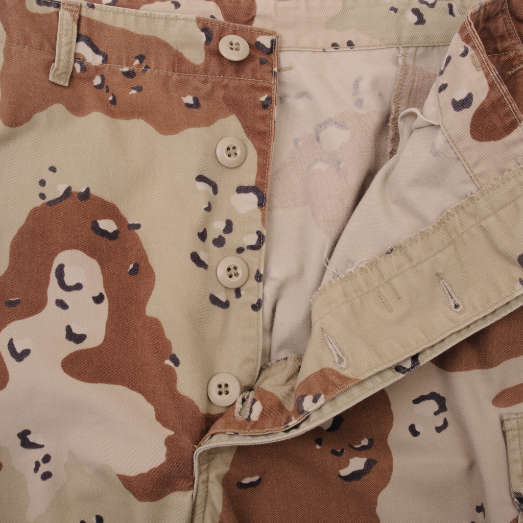 VINTAGE US ARMY COMBAT PANTS CHOC CHIP CAMO PATTERN 1990 LARGE LONG ...