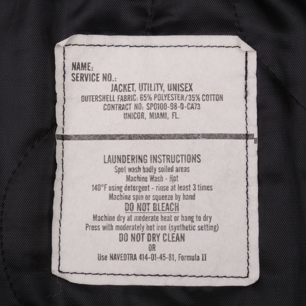 VINTAGE USN US NAVY BLACK UTILITY JACKET 1998 SIZE XL REGULAR – Rare ...