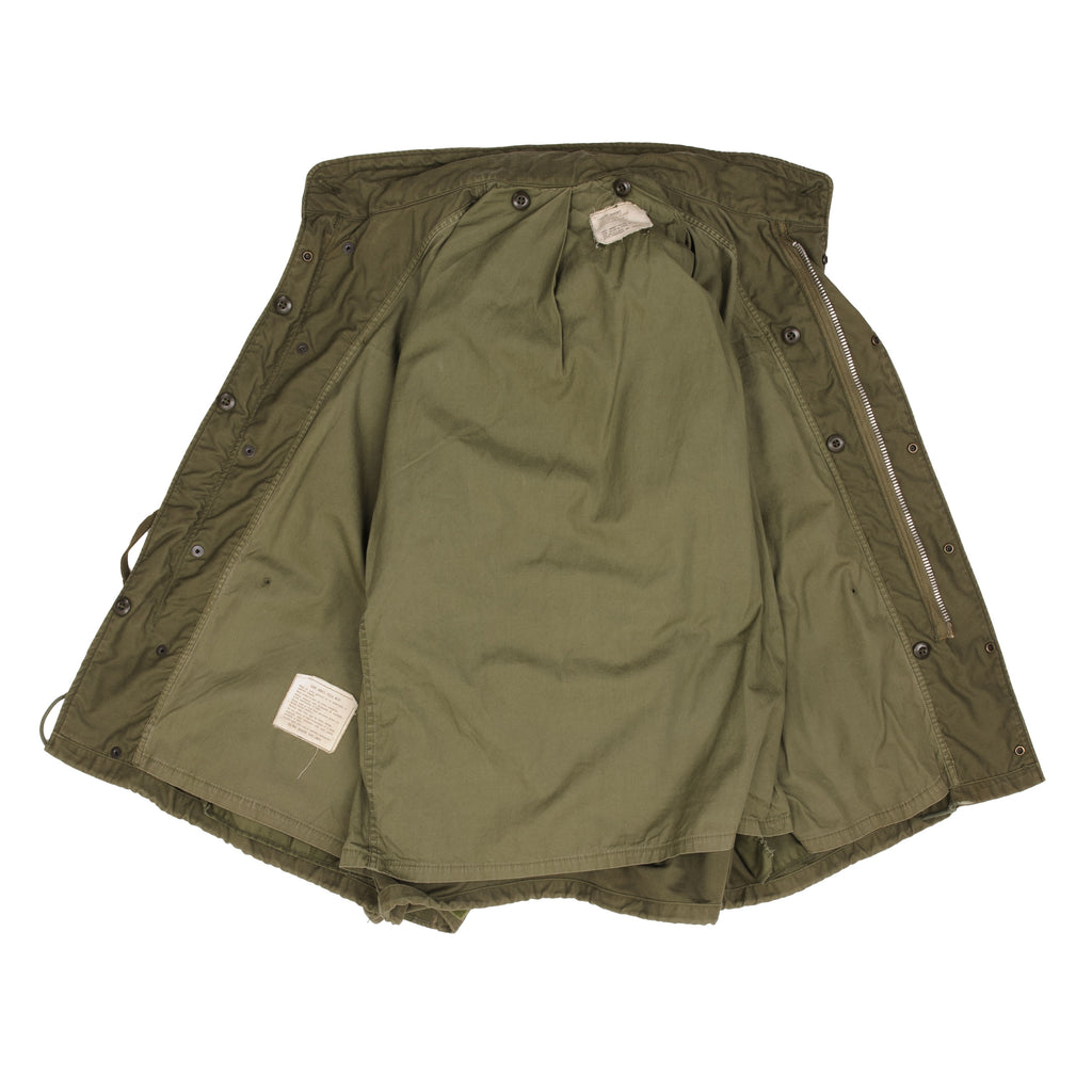 VINTAGE US ARMY M-1965 M65 FIELD JACKET 1970 VIETNAM WAR SIZE LARGE SH ...