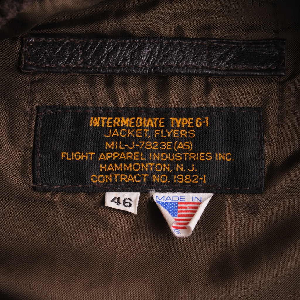 USN US Navy Leather Jacket Flyers Type G-1 G1 1976 Size 42 – Rare Gear USA