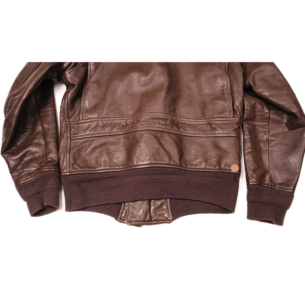 VINTAGE US NAVY G-1 G1 FLIGHT LEATHER JACKET 1976 SIZE 38 – Rare Gear USA