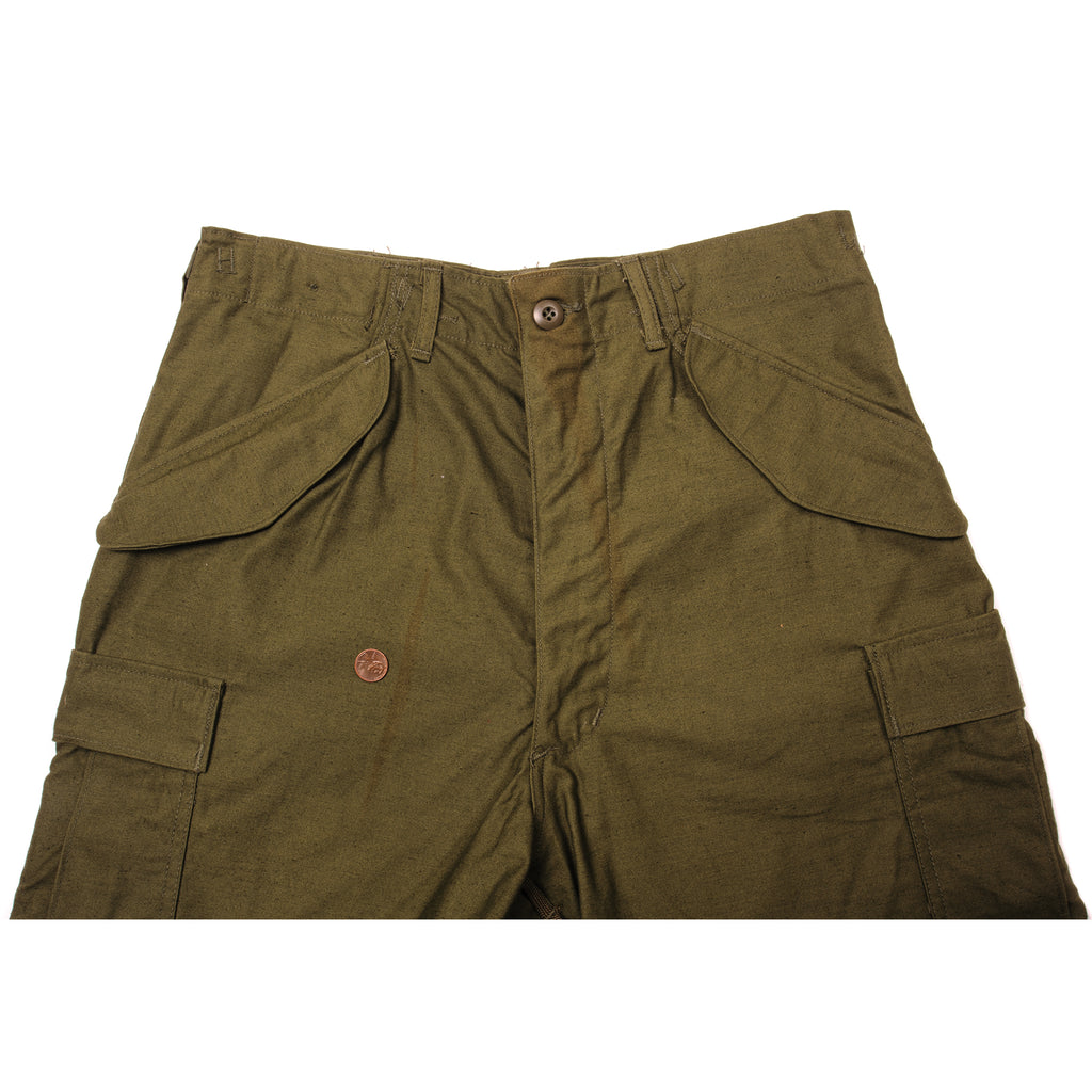 VINTAGE US ARMY M65 FIELD PANTS SATEEN 1976 VIETNAM WAR SIZE SMALL LON ...