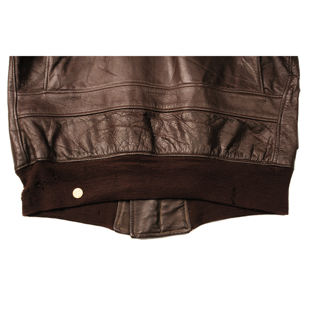 VINTAGE US NAVY LEATHER FLIGHT JACKET TYPE G-1 1968 VIETNAM WAR SIZE 4 ...