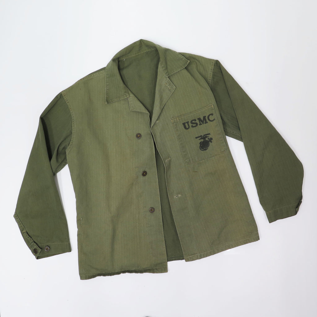 USMC Utility Shirt HBT Herringbone Twill 1940's WW2 – Rare Gear USA